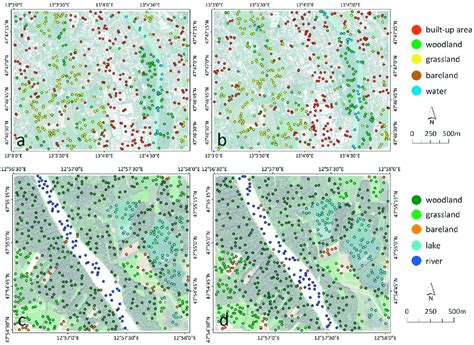 Spatial Distribution Of Samples Used For Classification A Training