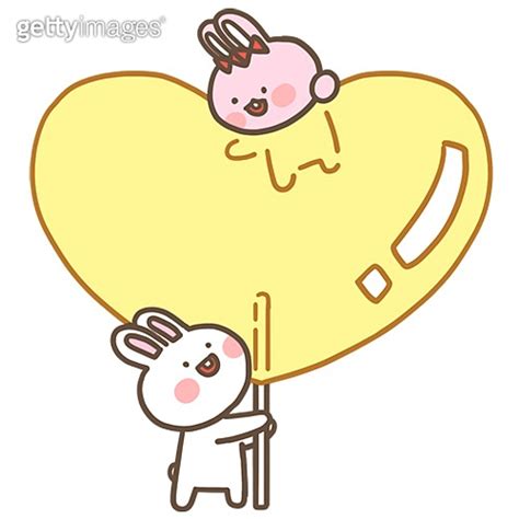이모티콘 이모티콘스티커 Png 화이트데이 홀리데이 토끼 토끼목 캐릭터 커플 인간관계 막대사탕 사탕 이미지 Jv13142918 게티이미지뱅크