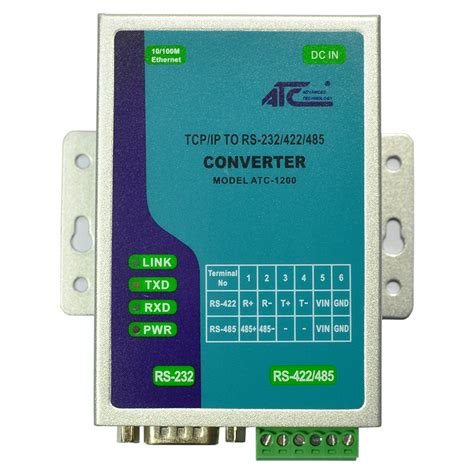 High Performance And Low Cost Tcpip To Rs 232422485 Converter Shenzhen Atc Technology Coltd