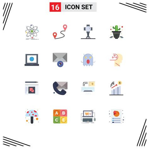 16 Universal Flat Colors Set For Web And Mobile Applications Laptop Plant Cinema Flower Movies