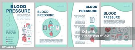 혈압 브로셔 템플릿 레이아웃입니다 수축기 확장기 압력 속도 전단지 소책자 선형 그림이있는 전단지 인쇄 디자인 연례 보고서 광고 포스터에 대한 벡터 페이지 레이아웃 개념에