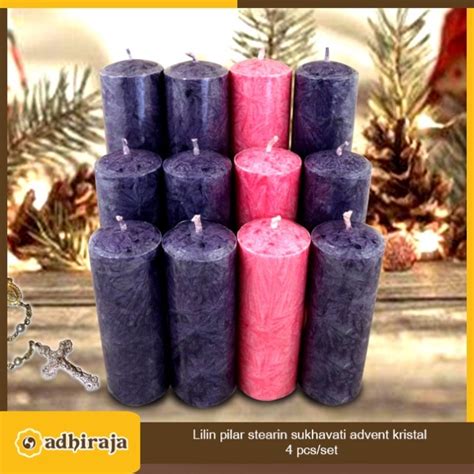 Jual Lilin Doa Advent Adven 3 Ungu 1 Pink Lilin Rohani Misa Natal