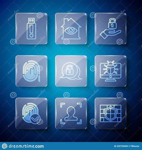 Set Line Fingerprint Face Recognition Shield With Brick Wall Lock