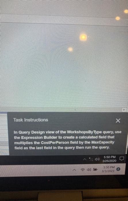 Solved Task Instructions In Query Design View Of The Chegg