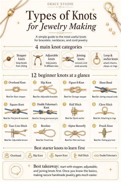 Types Of Knots For Jewelry Making Beginners Guide Grace Studio