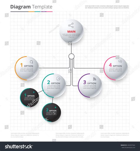 Diagram Template Organization Chart Template Flow Stock Vector Royalty Free