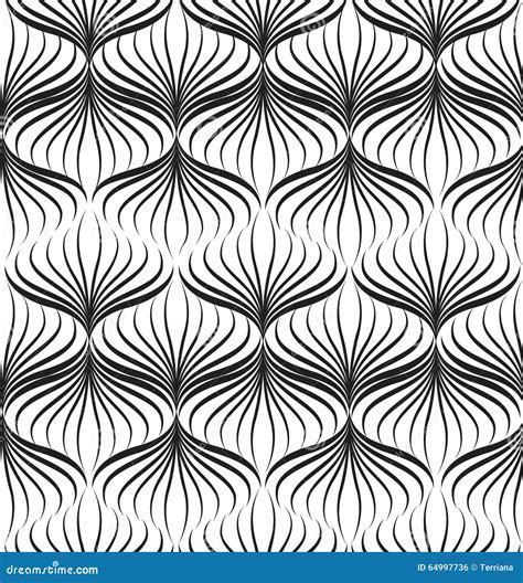 Abstact Black And White Geometric Line Pattern Stock Illustration Illustration Of Fabric