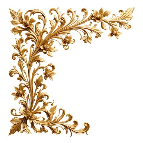 우아한 금 장식 코너 프레임 디자인 금 장식 테두리 빈티지 장식 Png 일러스트 및 이미지 에 대한 무료 다운로드 Pngtree