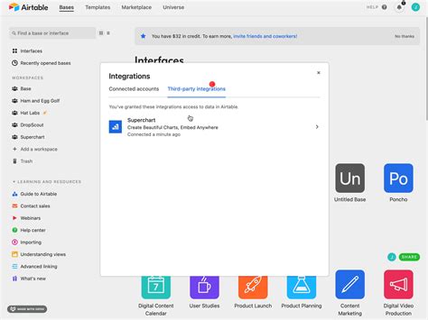 Updating Airtable Base Access Superchart