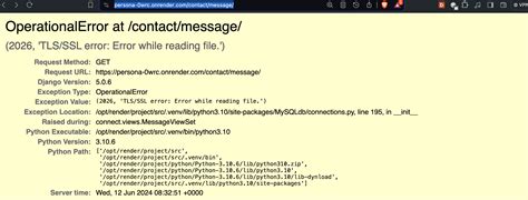Tslssl Error Rdjango