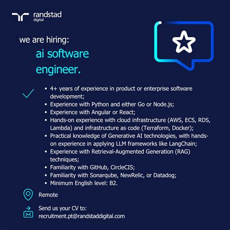 Randstad Digital Portugal On Linkedin Software Engineer Ai Python Go Nodejs Angular