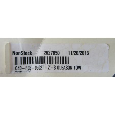 Gleason Reel Hubbell C40 F02 0502t Z S Tow Trolley C40f020502tzs New