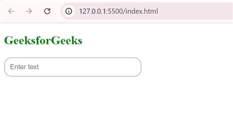 How To Make An Input Appear Rounded In Html Geeksforgeeks