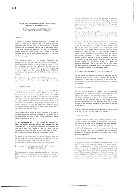 pdf on the optimization of hull forms with respect to seakeeping