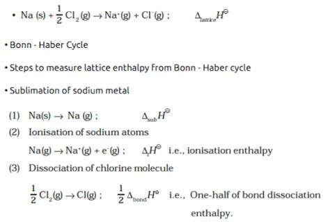 The Lattice Enthalpy Of An Ionic Compound Is The Enthalpy When One Mole