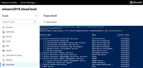 Windows Server 2019 Powershell