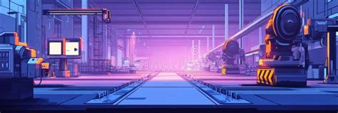 Robotic Machines Streamline Production In An Automated Factory With Advanced Ai Control Systems