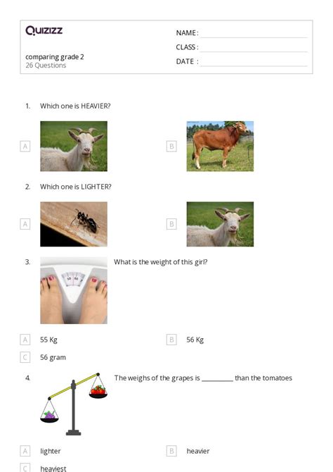 50 Comparing Volume Worksheets For 2nd Class On Quizizz Free And Printable