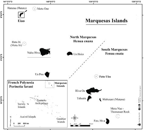 Map Of The Marquesas Islands Inset French Polynesia Download