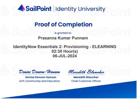 Prasanna Kumar Punnam On Linkedin Learning Sailpoint