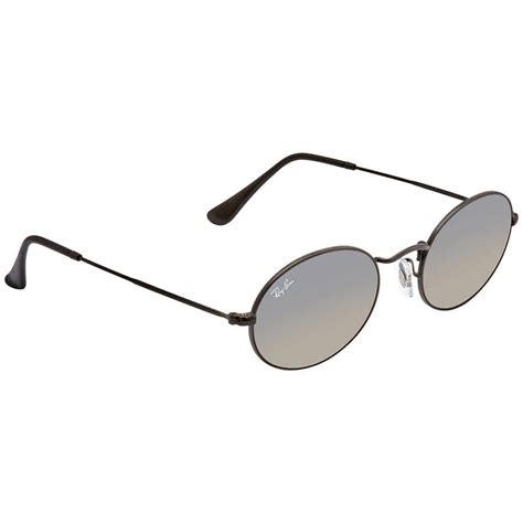 Ray Ban Oval Flat Lenses Grey Gradient Sunglasses Ladies Sunglasses Rb3547n Ebay