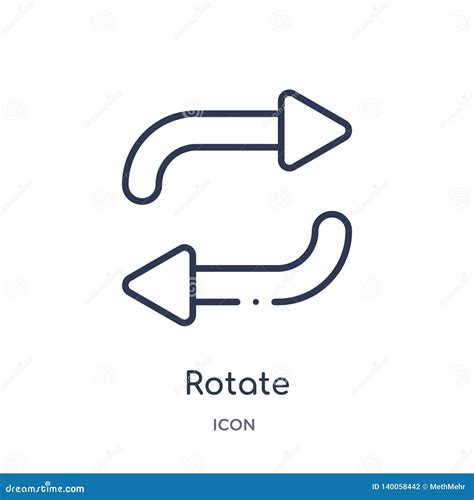 Linear Rotate Icon From Geometry Outline Collection Thin Line Rotate