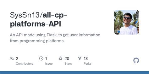 GitHub SysSn All Cp Platforms API An API Made Using Flask To Get