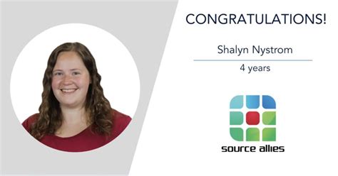 Shalyn Is Celebrating 4 Years With Source Allies Tomorrow Thanks For All You Do Source Allies