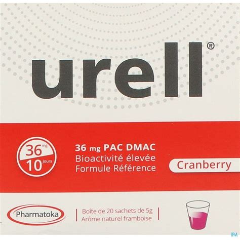 Urell Cranberry 36 Mg Pac Dmac Pour Confort Urinaire Goût Framboise