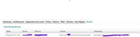 How Can I Get Event Details For Any Identity Via Rule Iiq Discussion And Questions Sailpoint