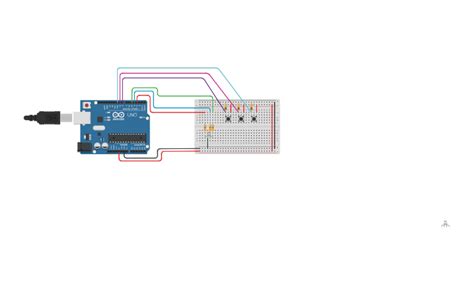 Circuit Design Práctica 3 Push Button Tinkercad