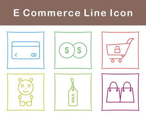 E Commerce Vector Icon Set 21504720 Vector Art At Vecteezy