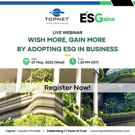 Topnews Webinar Topnet Esgains Sustainability Businessgrowth… Topnet Distribution