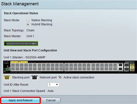 Configure Stack Settings On An SG X Switch Cisco