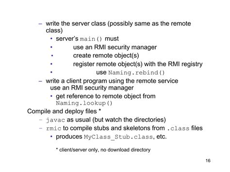 Ppt Java Remote Method Invocation Rmi Slides For Csci Lectures