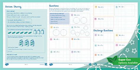 Division Sharing Ages 5 6 Teacher Made Twinkl