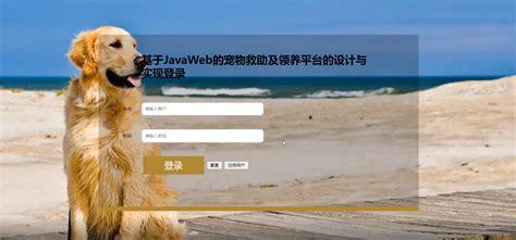 基于javaweb的宠物救助及领养平台的设计与实现 Csdn博客