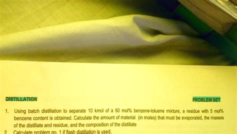 Solved Relative Volatility 2 94 Distillation Problemset 1 Using Batch Distillation To Separate