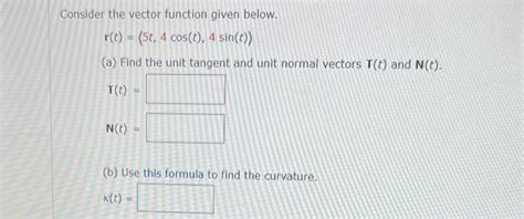 solved consider the vector function given below