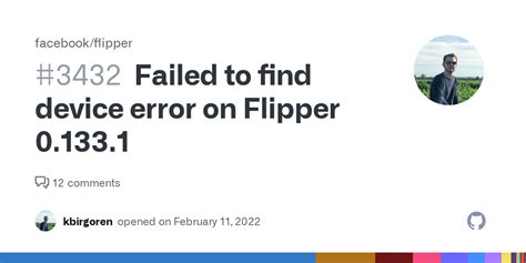 Failed To Find Device Error On Flipper Issue Facebook Flipper GitHub