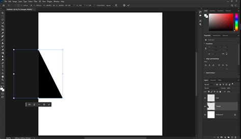 How To Free Transform A Layer Triangle Taking Into Account The