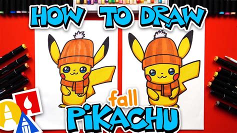 How To Draw Fall Pikachu Youtube
