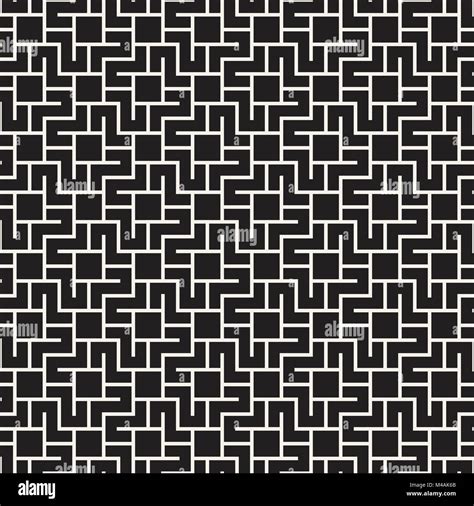 Vector Seamless Lattice Pattern Modern Stylish Texture With Monochrome Trellis Repeating
