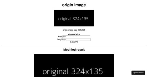 Image Resize Codesandbox