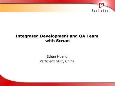 Integrated Dev And Qa Team With Scrum Ppt Computing Technology And Computing
