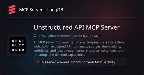 Unstructured Api Mcp Server Langdb