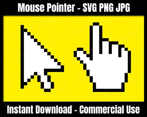 Mouse Pointer SVG PNG Digital Cut Files Instant Download