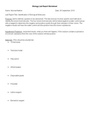 Temperature Lab Report Biology 1406 Lab Report 1 Enzymes Temperature Affecting Activity Name