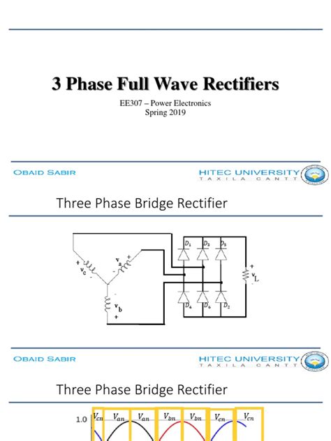 6b 3 Phase Full Wave Rectifiers Pdf Rectifier Electrical Circuits