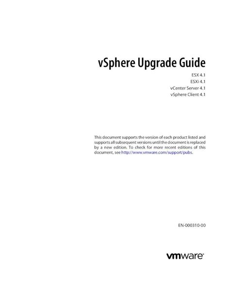 PDF VSphere Upgrade Guide VSphere Upgrade Guide ESX 4 1 ESXi 4 1